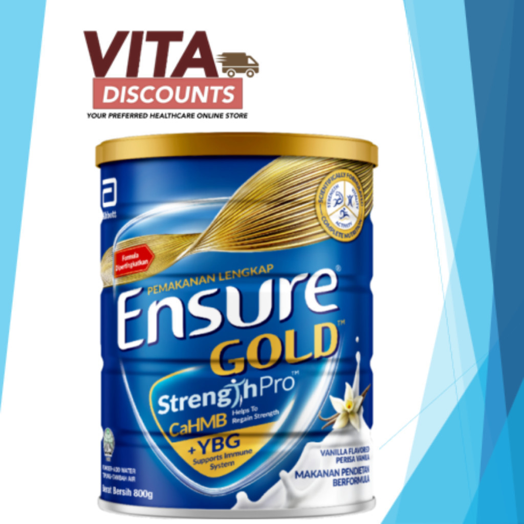 ENSURE GOLD COMPLETE NUTRITION POWDER VANILLA 800G EXP10/2025 | Shopee ...