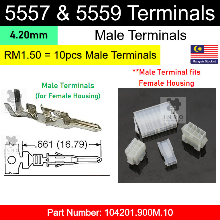 10pcs / 100pcs [Male / Female Termina] Compatible Molex Mini-Fit Jr. 4 ...