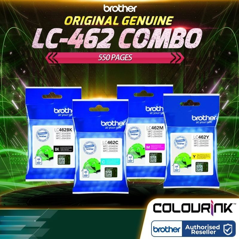 Brother LC462 Cyan Magenta Yellow Black Original Ink Cartridge MFC ...