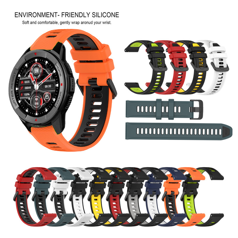 18 20 22mm Outdoor Sports Waterproof Silicone Strap For Mibro GS pro ...