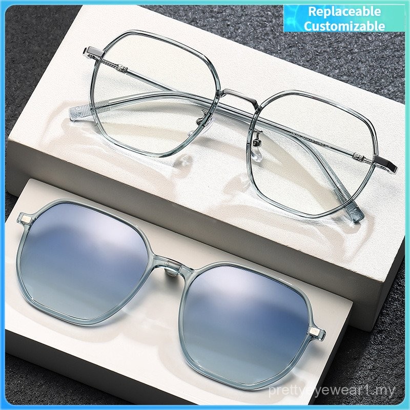 Myopia Beach Sunglasses Polarized Magnetic Clip-on Fashion 2 in 1 TR ...