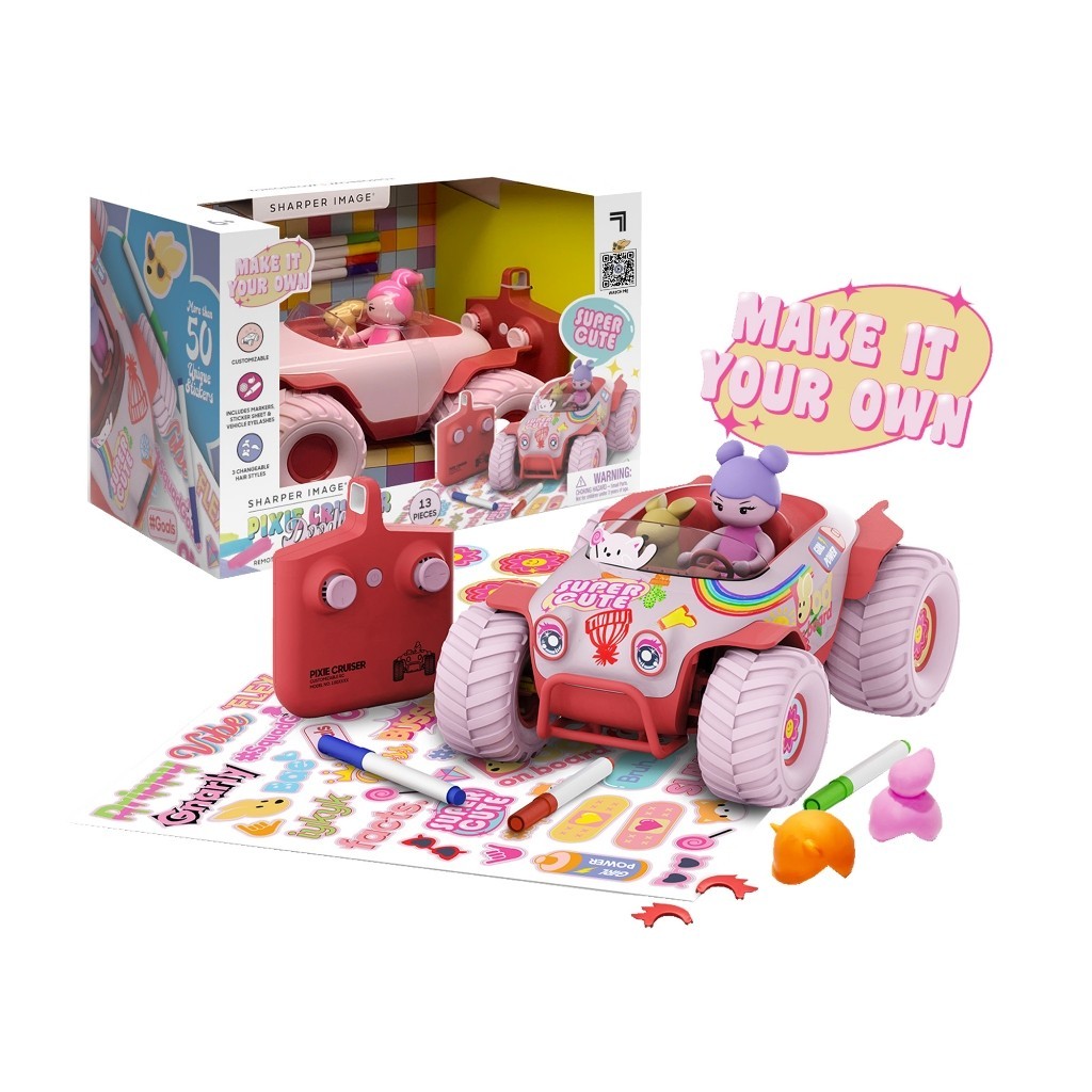 Sharper Image Toy RC Pixie Cruiser Doodle Car Customizable Remote ...