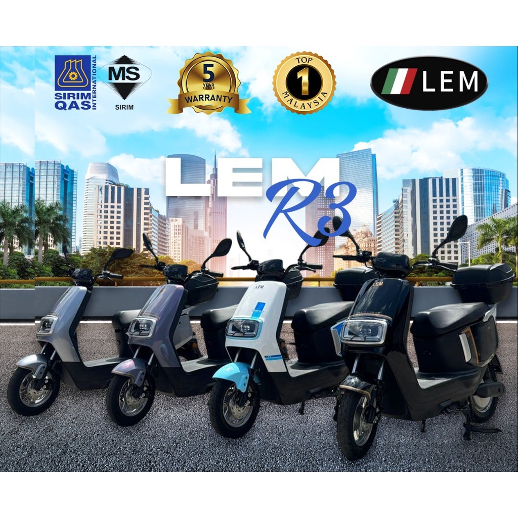 ★LEM★ TERBAHARU 2025 !!! R3 / R6 SCOOTER ELECTRIK BASIKAL - ELECTRIC ...