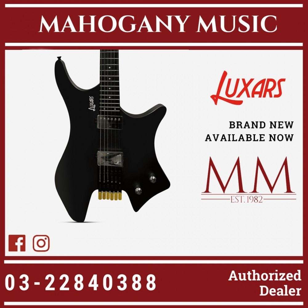 Luxars Headless S-G62-BK Black Electric Guitar | Shopee Malaysia