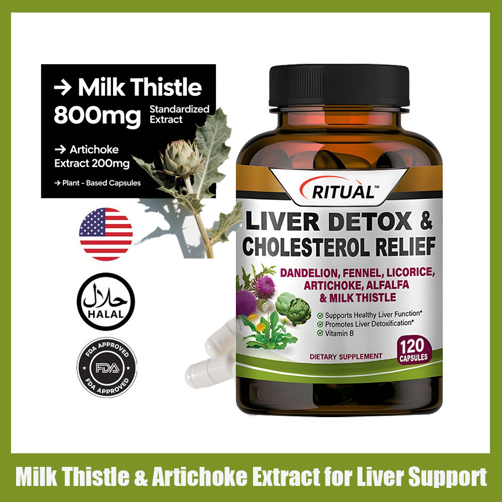 Milk Thistle Extract Health Supplement, Liver Support Supports Healthy ...