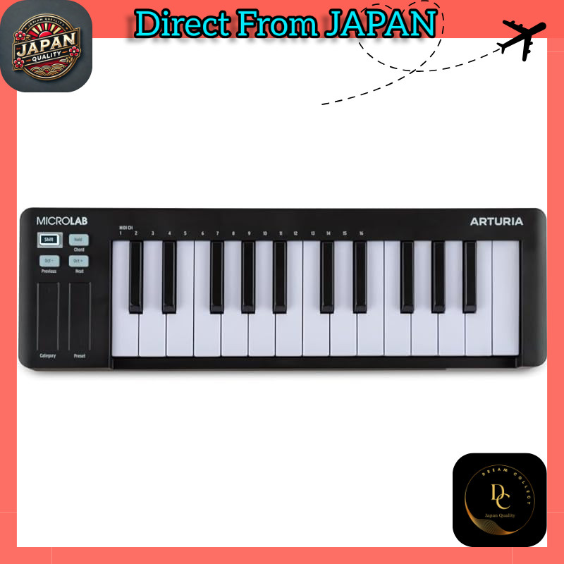 Arturia MicroLab MK3 25-Key Velocity-Sensitive Slim Keyboard Controller - Black and White ...