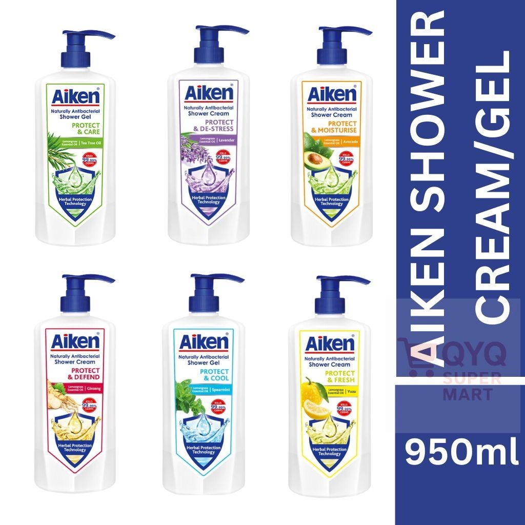 AIKEN Antibacterial Shower Cream/Gel (950g) | Shopee Malaysia