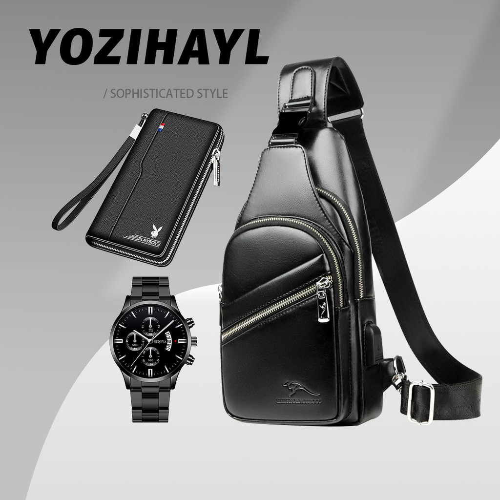 Casual One-shoulder Diagonal Bag for Men's Fashionable Waterproof ...