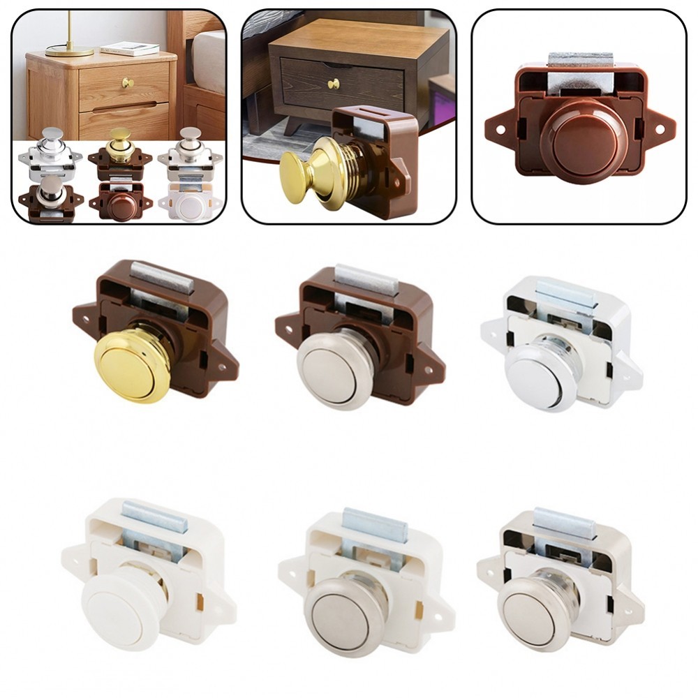 Sleek and Modern Push Button Lock for Drawer Cupboard Cabinet RV ...