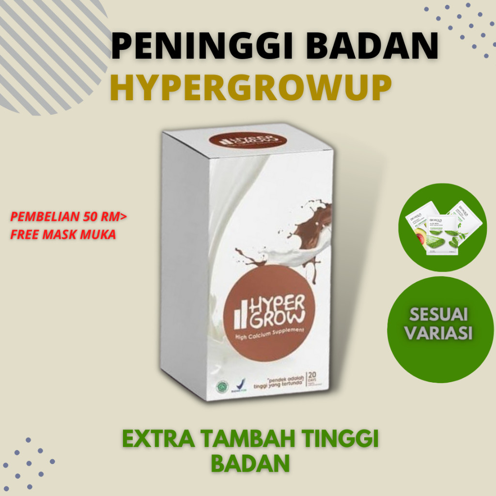 Super Hyper Grow Up Susu Calsium Supplement Peninggi Badan Tinggi Badan ...