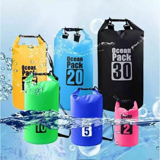 Ocean Pack Waterproof Dry Bag (/5L/10L/20L/30L) Strap Fishing Outdoor ...