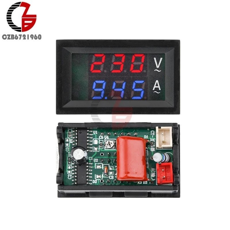 AC 50-500V 100A Voltage Current Meter Digital Voltmeter Ammeter 110V ...
