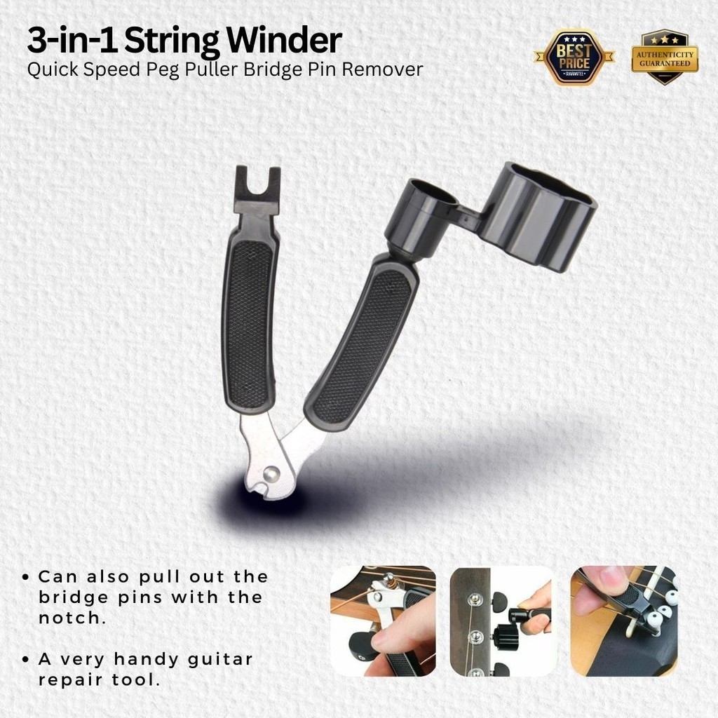 3In1 Guitar String Winder And Cutter, Multifunctional Guitar String Pin ...