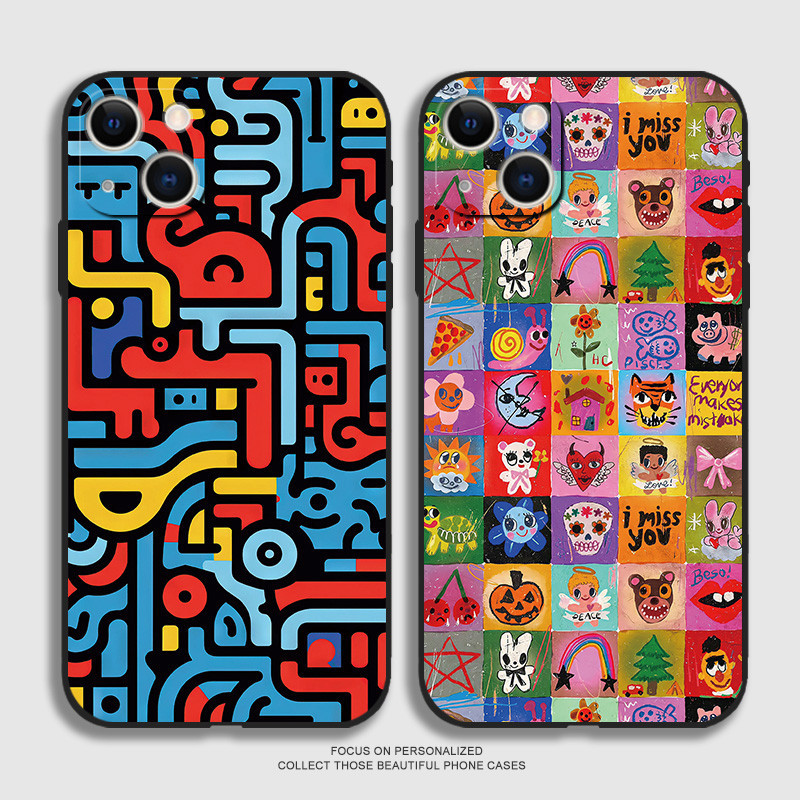 Personalized creative artist mobile phone case for iPhone 11 12 13 14 ...