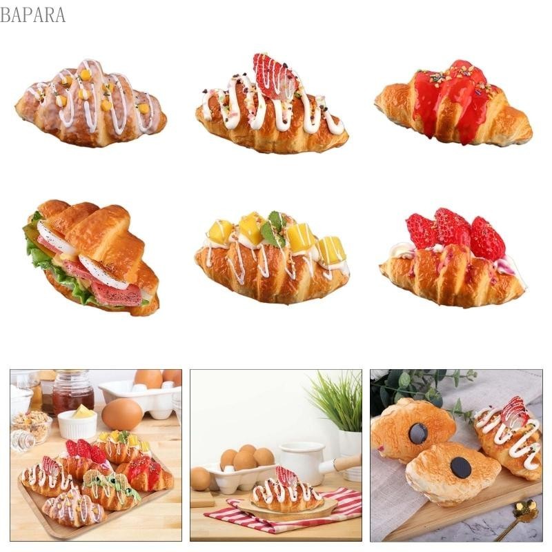 Bapara Artificial Croissants Fake Bread for Decoration Display ...