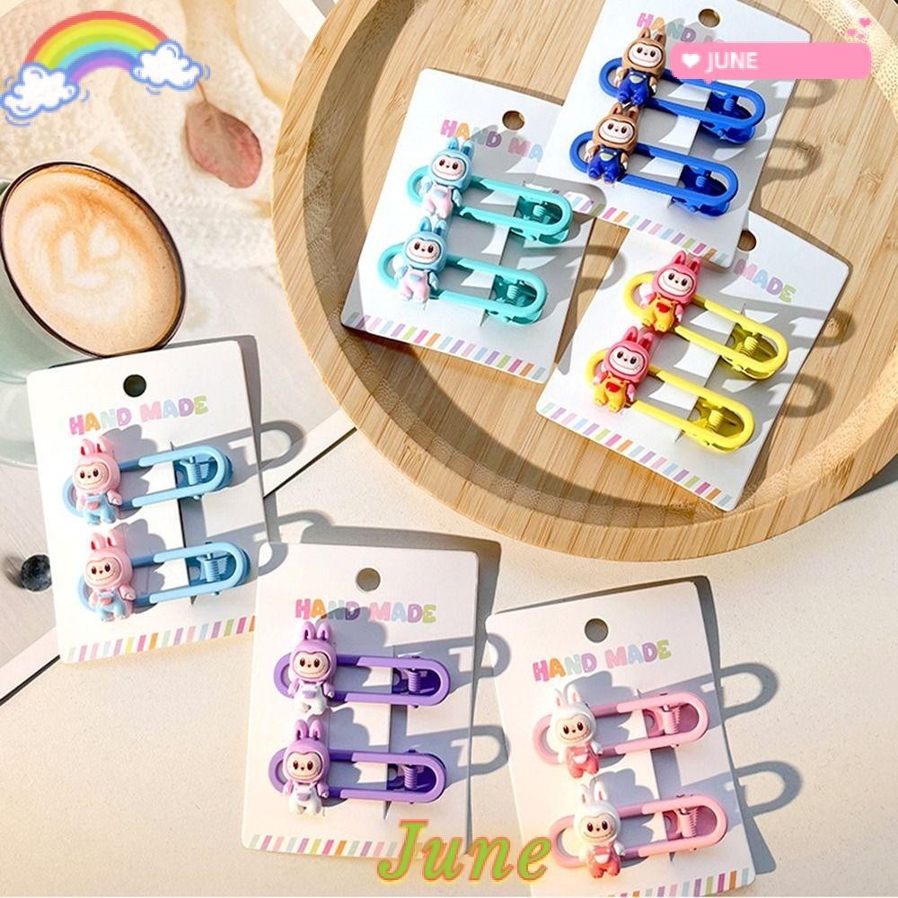 JUNE1 Labubu Duckbill Clip, Korean Kawaii Hair Clip, y2k Style POP MART ...
