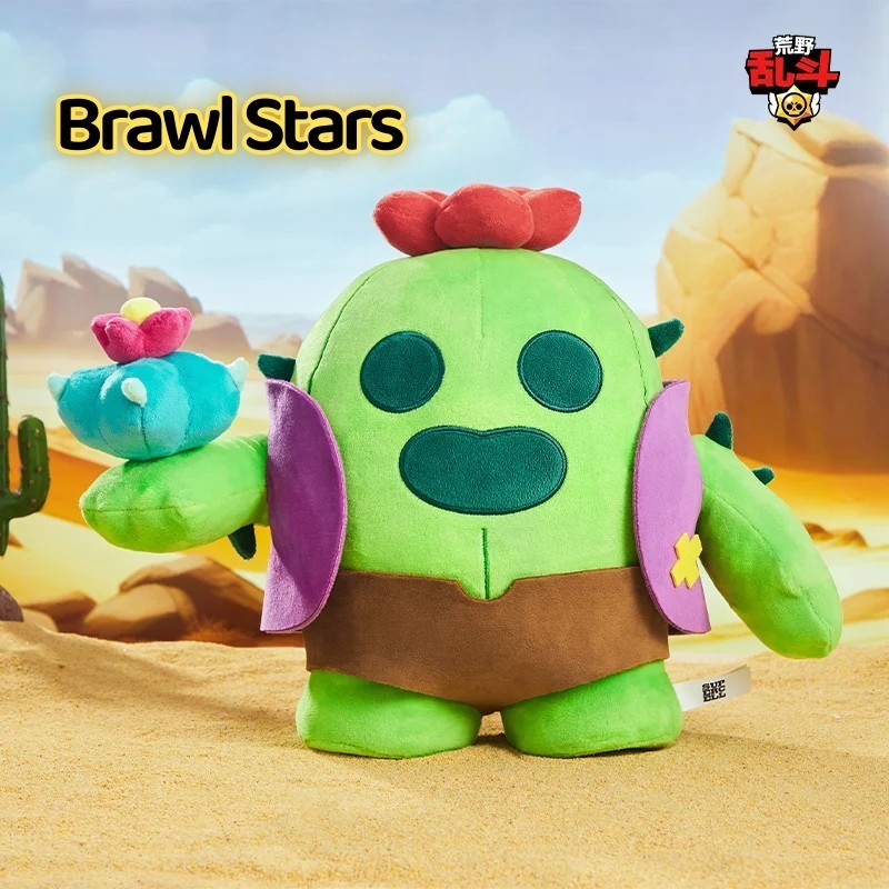 In Stock Brawl Stars Plush Spike Clot Leon Shelly Poco Toy Pillow Dolls ...