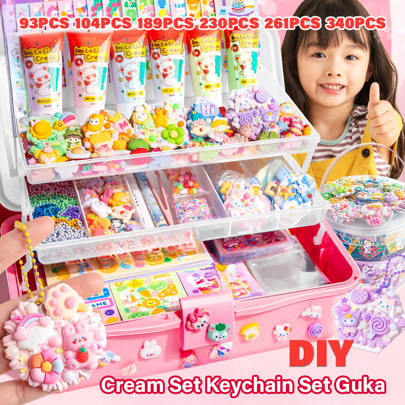 Guka Set Box Murah Gila Cream Set Keychain Set Guka Material Package ...