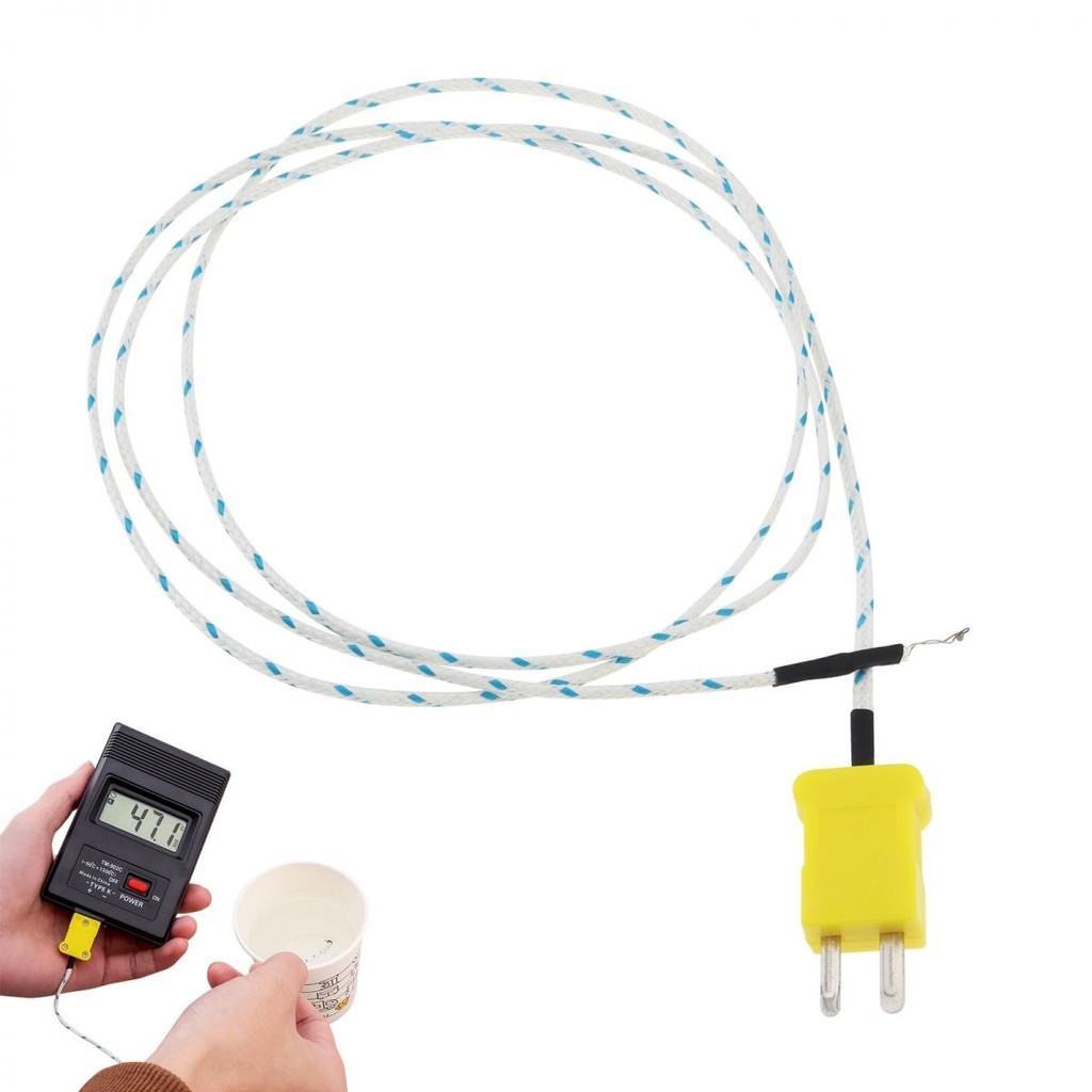 K Type Metal Head Temperature Sensor Thermocouple Probe, Copper Wire ...