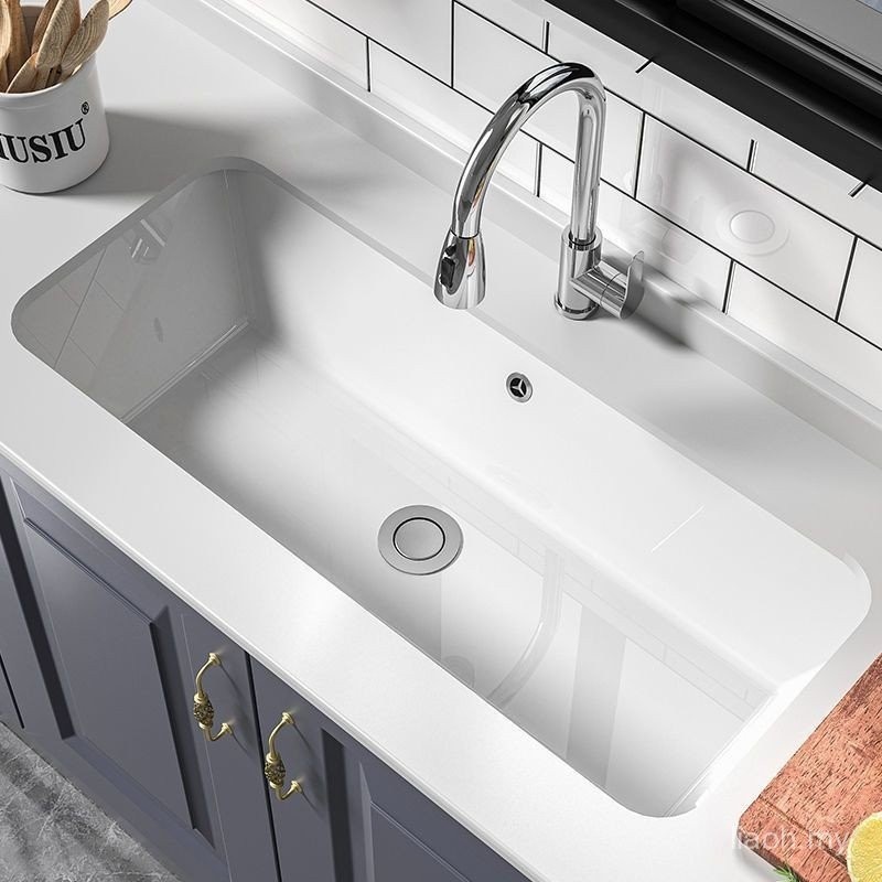 Drop-in Sink Sink Rectangular Single Sink Kitchen Sink Ultra-Long Basin ...