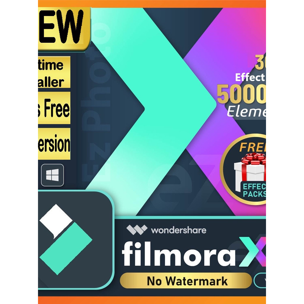 (LIFETIME) Wondershare Filmora X 10 + Bonus 100+ Effects Pack [No ...