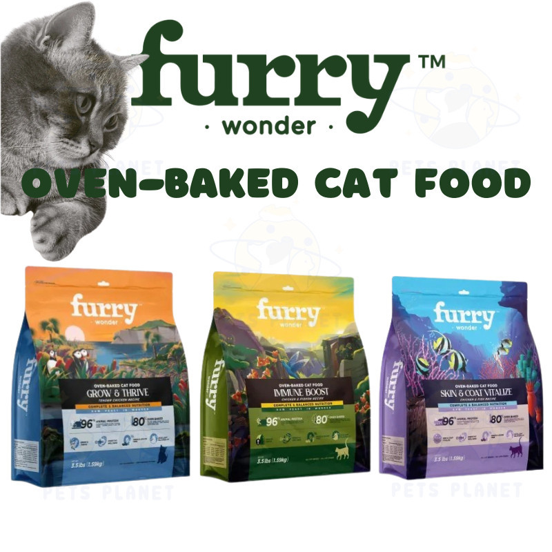 [EXP: 20/10/2025] Furry Wonder Oven Baked Cat Food 3.5lbs 1.59kg ( 3 ...