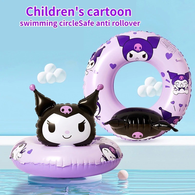 Kawaii Swimming Ring Sanrio Kuromi My Melody Cartoon Cute Anti-rollover ...
