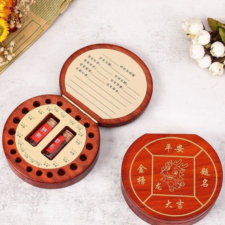Safflower Child Baby Lanugo Umbilical Cord Baby Teeth Storage Box ...