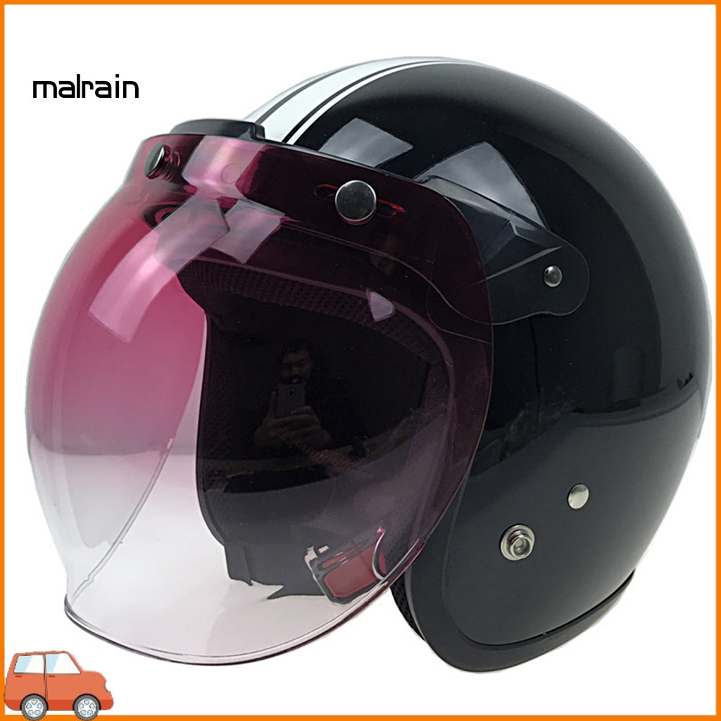 [Ma] Helmet Lens Flip Up Retro Sun Protection Anti-fog with Bracket 3 ...