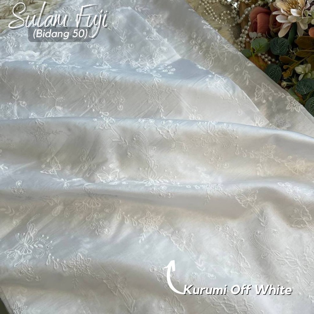 (2M) KURUMI Kain Sulam Embroidery Lembut Berkualiti Mudah Iron Sulam ...