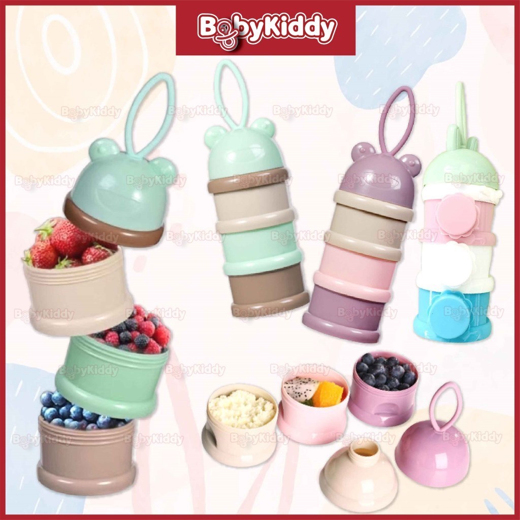 3 Layers Stackable Baby Milk Powder Container Food Storage Container ...
