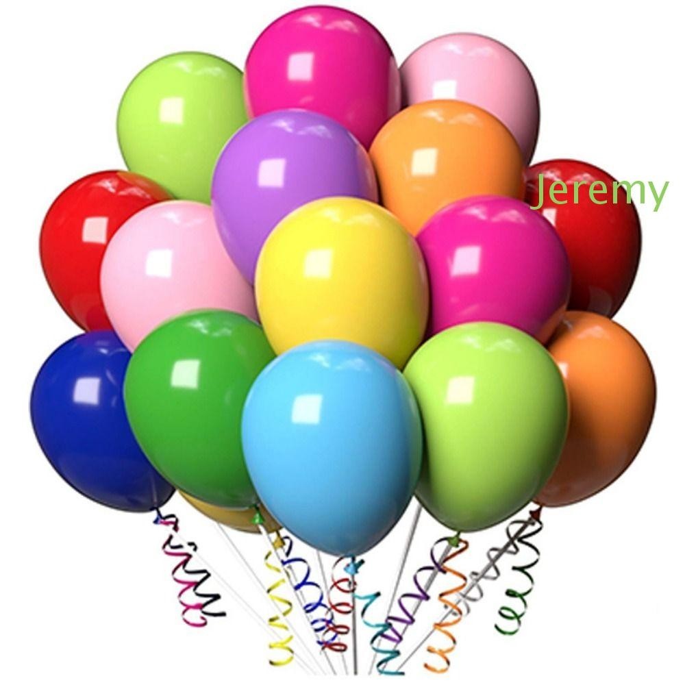 JEREMY1 100pcs/pack Latex Balloons Set, Round 12 Inches Solid Color ...
