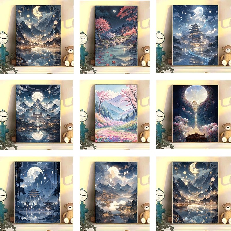 Hamlet【40*50cm】DIY digital painting set, classic handmade scenery ...