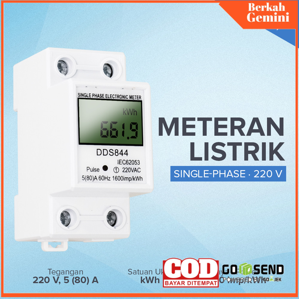 Din Rail Digital Electric Meter kWh Meter Single-Phase 220 V - DDS844 ...