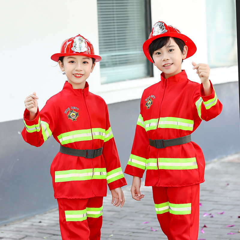 Costume Kids Dress up Children Children Firefighter Costume Little ...