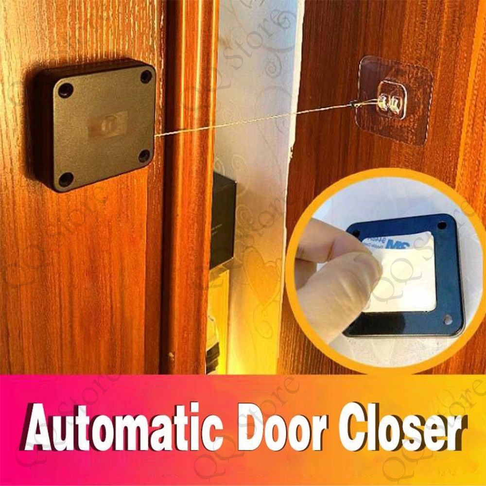Auto Door Closer Punch Free Door Close Cable String Hydraulic Door ...