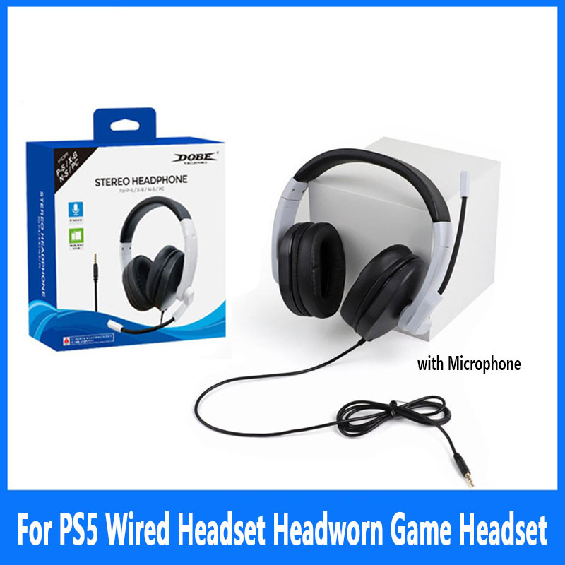 For PS5 Wired Headset Headworn Game Headset with Microphone for PS5/PS5 ...