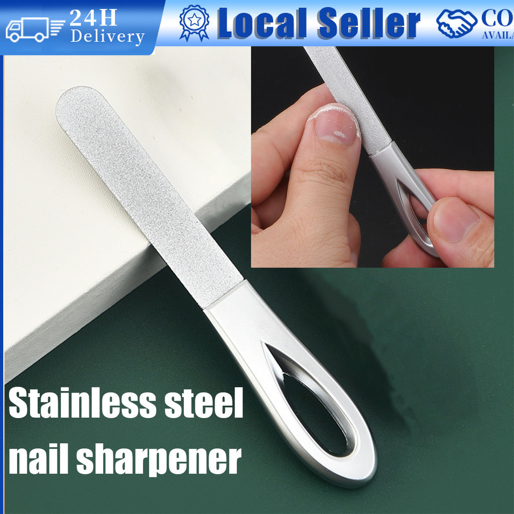 Nail File Stainless Steel Double Sided Manicure Pedicure Grooming For ...