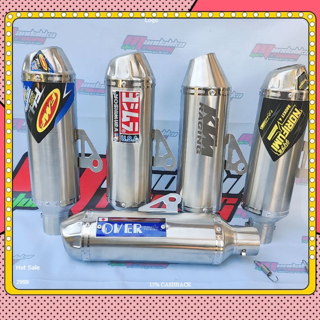 Exhaust muffler canister only norifumi fmf ktm over 38 51mm inlet ...