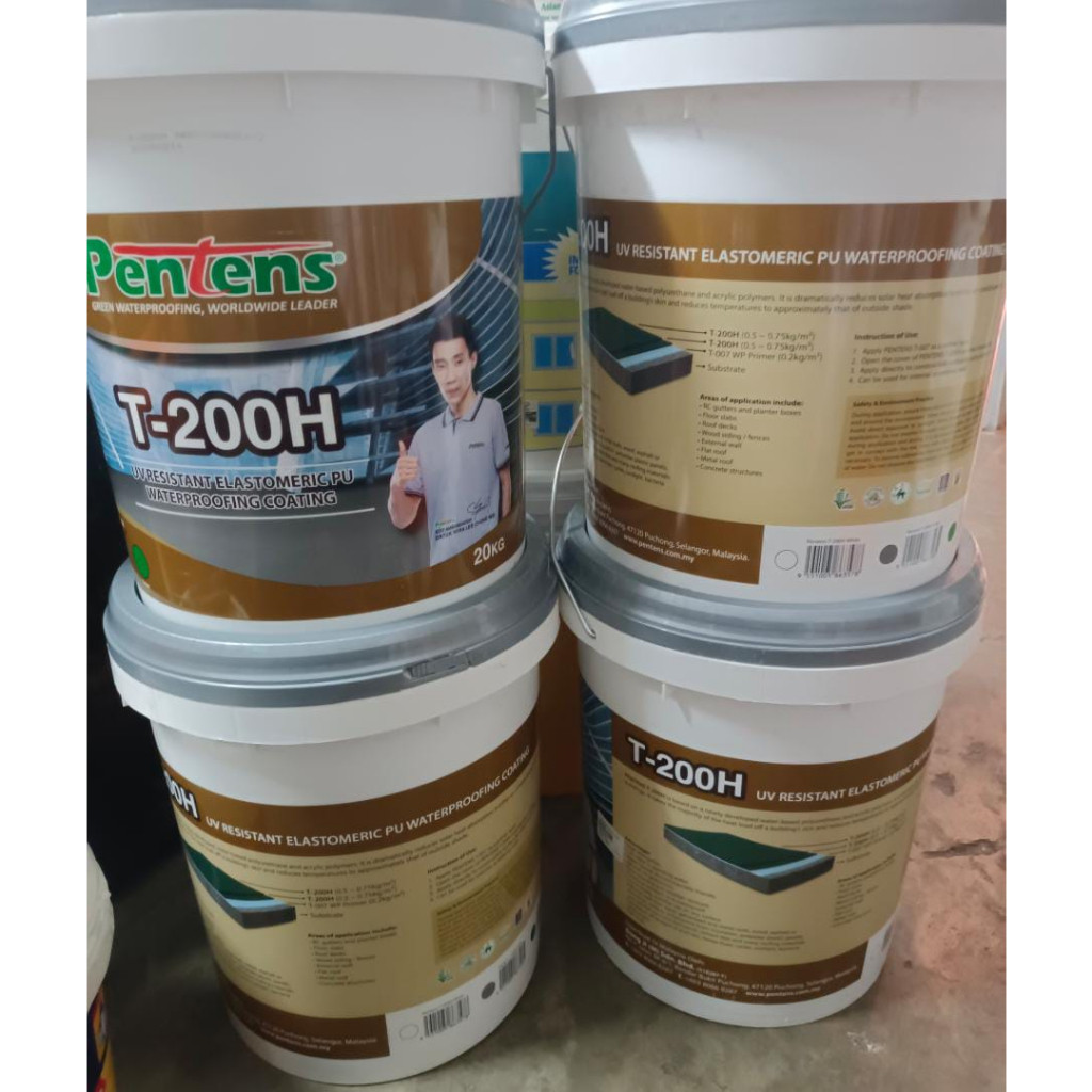 Pentens T-200H UV Resistant Elastomeric PU Waterproofing Coating (4.5Kg / 20Kg) | Shopee Malaysia