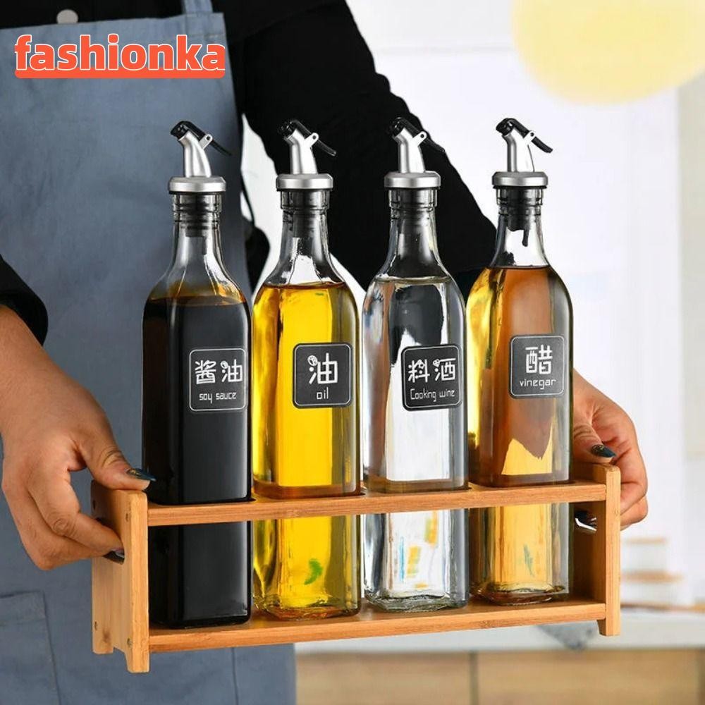 FASHIONKA Spice Rack, Kitchen Organizer Wooden Spice Jar Stand ...