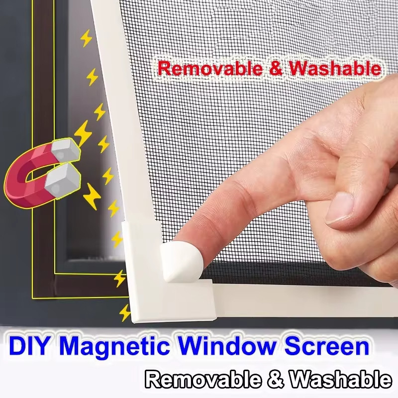 Window Screen Removable Washable Magnetic Screen Mosquito Net Prevent ...