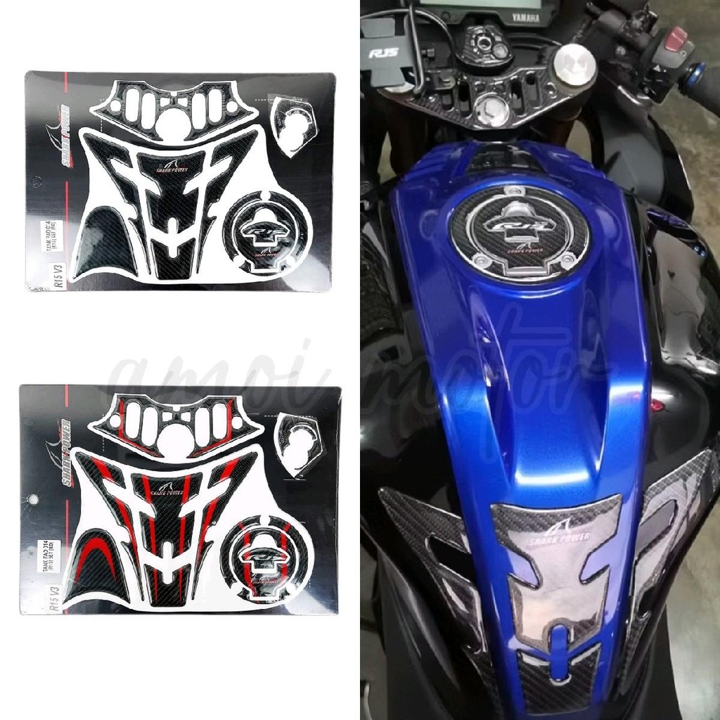 R15 V3 TANK PAD FULL SET CARBON BODY STICKER R15 V3 | Shopee Malaysia