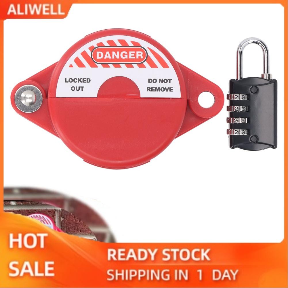 Aliwell Water Spigot Lock Device ABS Coded Gate Valve Lockout for Pipe ...