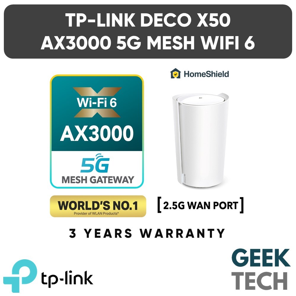 TP-Link Deco X50-5G AX3000 5G Whole Home Mesh Modem WiFi 6 System with ...