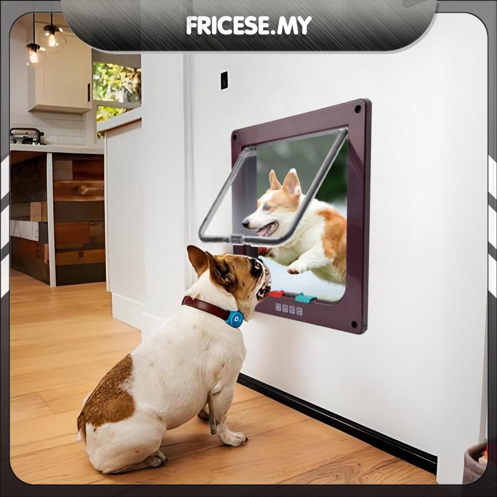 [Fricese.my] Cat Flap Door with 4 Way Security Lock Cat Dogs Flap Doors ...