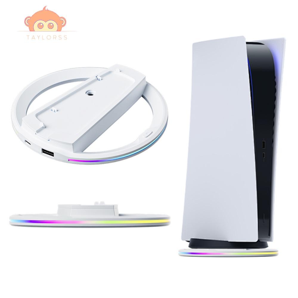 Console Vertical Stand For PS5 Slim RGB Game Console Base with USB2.0 ...