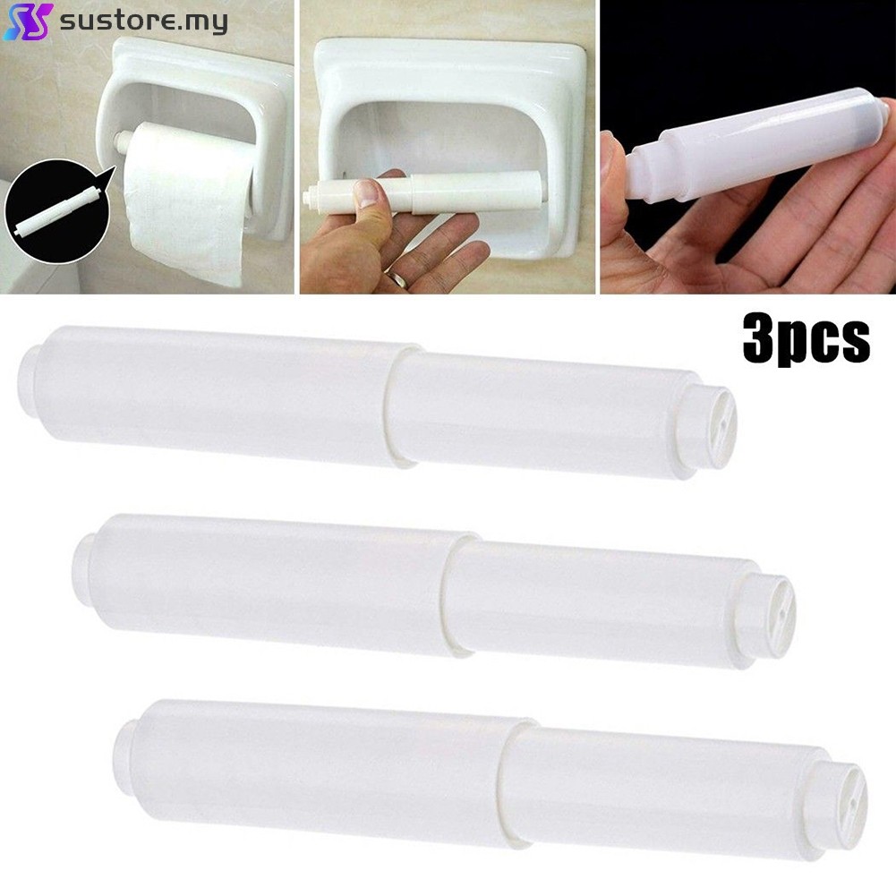 [Super] 3Pcs White Replacement Toilet Paper Roll Holder Roller Spindle ...