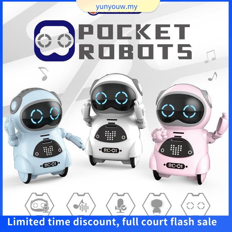 Pocket Robot Mini Robot Toys Gift Talking Interactive Dialogue Voice ...