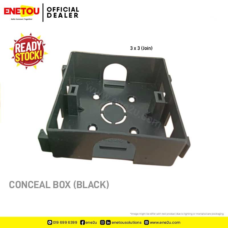 3x3 PVC JOINT CONCEAL BOX - BLACK | Shopee Malaysia